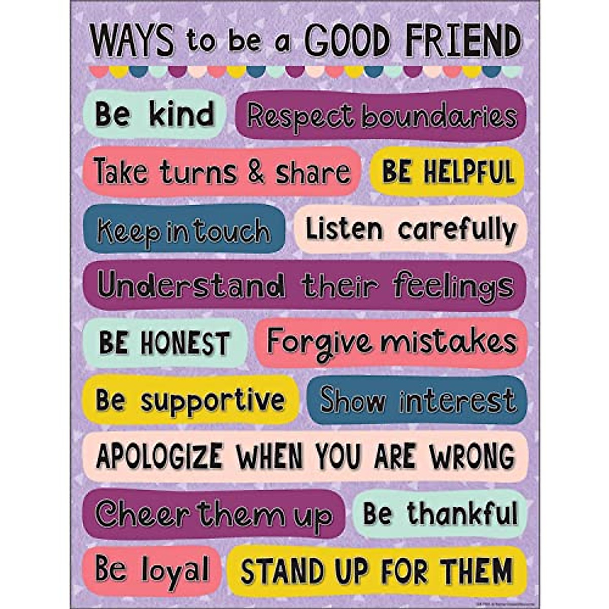 Teacher Created Resources Oh Happy Day Ways to be a Good Friend Chart, 17" x 22"