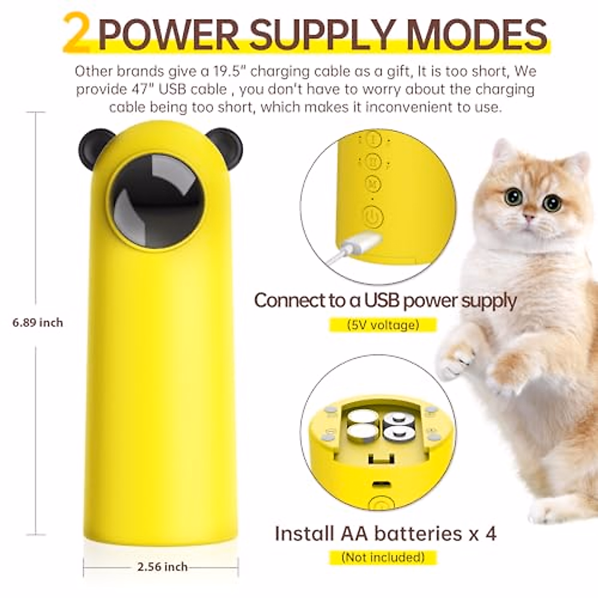 Laser Pointer & Interactive Puzzle Toy for Indoor Cats - Automatic, Cat Stuff, Kitty Toys