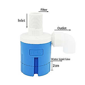 ITROLLE 3/4'' Interior Water Valve, Automatic Water Level Control Valve for Solar Water Tank Tower Pool