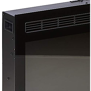 Mystflame 60 inch Electric Fireplace, Recessed and Wall Mounted Slim Electric Fireplace, 750/1500 Watt Heater Fireplace, Log & Crystal Hearth, Adjustable Realistic Flame, Remote Control & Touch Screen