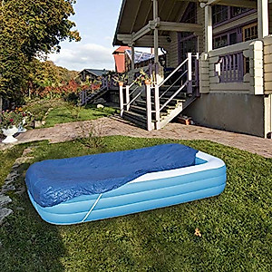 No-Branded GUANGLU Swimming Pool Cover Rectangular 120x72x22 in Inflatable Pool Cover Cloth UV-Resistant for Garden Outdoor Paddling Family Pools Protector