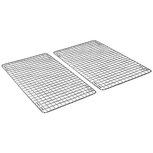 DecoBros 2 Pack 10x16 inches Cooling Rack Wire Steel Pan Grade, Chrome