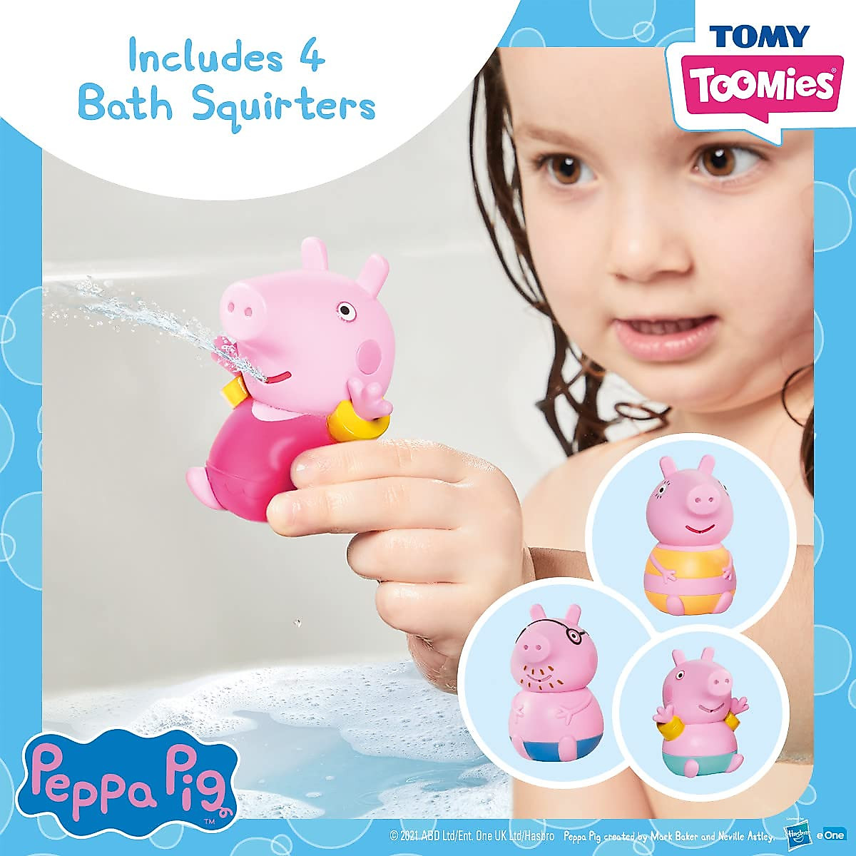 Toomies Peppa Pig Bath Toys - Baby Bath Toys Promote Dexterity and Motor Skills - Toddler Toys for Bath and Pool - Toddler Water Toys - Bath Squirties for Boys and Girls 18 Months and Up