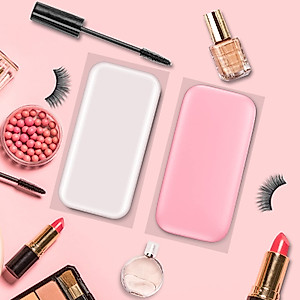 YEAJOIN 6PCS Silicone False Eyelash Holder Pads for Eyelash Extensions Loose Lash, Reusable Eyelash Extensions Tools, Transparent and Pink