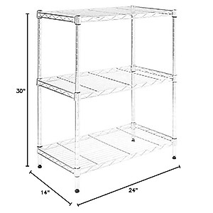 IRIS USA, Inc. USA WSU-3T-LD Wire Storage Unit 3-Shelves Silver