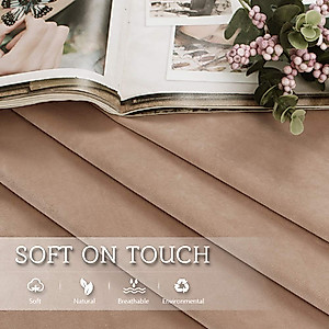 StangH Pregnancy Pillow Cover, Nursery Soft Velvet Body Pillowcase, King Size Zippered Long Pillowcase Cover for Kids/Toddler, Blush Beige, 20 x 54 inches, 1 Pc