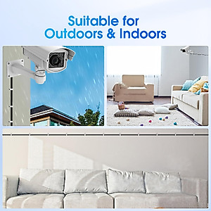 BNC Cable 200ft 4 Pack Aimyzii BNC Video Power Cable,Security Camera Cable for CCTV Camera DVR Security Systems(Included 8X BNC Adapters,100 Pcs Cable Clips)-Black