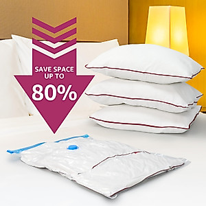 Space Bags Vacuum Storage Bags (Variety 20 Pack) Save 80% Space - Vacuum Bags for Comforters and Blankets, Bedding, Compression Seal for Closet Storage - Pump for Travel