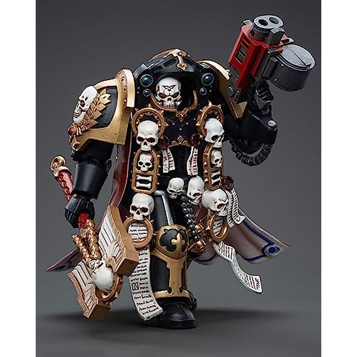 Pipigirl JoyToy Warhammer 40K Space Marine Genuine License 1/18 Soldier, Ultramarines Terminator Chaplain, 4.76 inch Models Space Marines Action Figures Kits (Brother Vanius)