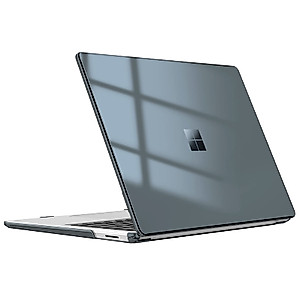 Fintie Case for 13.5 Inch Microsoft Surface Laptop 5/4/3 with Metal Keyboard (Model: 1951/1868) - Protective Slim Snap On Hard Shell Cover, Crystal Black