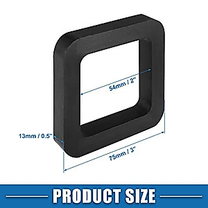 A ABSOPRO Hitch Receiver Silencer Pads 2 Inch Noise Reduction Muffler Pads for Car Adjustable Ball Mounts Rubber Black (Set of 5)