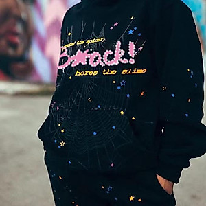 Hip Hop Spider Hoodies Set Y2k Hoodie Tracksuit Pullover Sweatshirt for Women Men Matching Hoodies for Couples