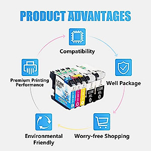 Miss Deer LC20E Super High Yield Compatible Ink Cartridge Replacement for Brother LC20E LC-20E XXL, use with Brother MFC-J985DW J5920DW J775DW J985DWXL Printer (2BK, C, M, Y) 5-Pack