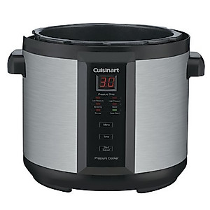 Cuisinart EPC-1200PC 6-Quart Electric Pressure Cooker, Brushed Stainless and Matte Black - Club Model