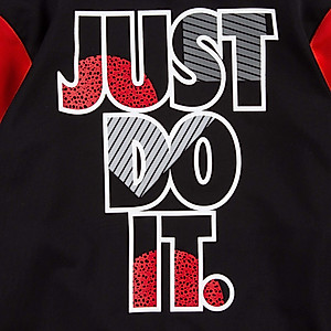 Nike Boy`s Jacket and Pants 2 Piece Set (Black(86G795-023)/Red, 12 Months)