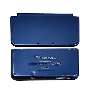 JMXLDS New Replacement Front Back Faceplate Plates Upper & Lower Panel Battery Housing Shell Case Cover for New 3DS XL 2015 Game Console - Blue