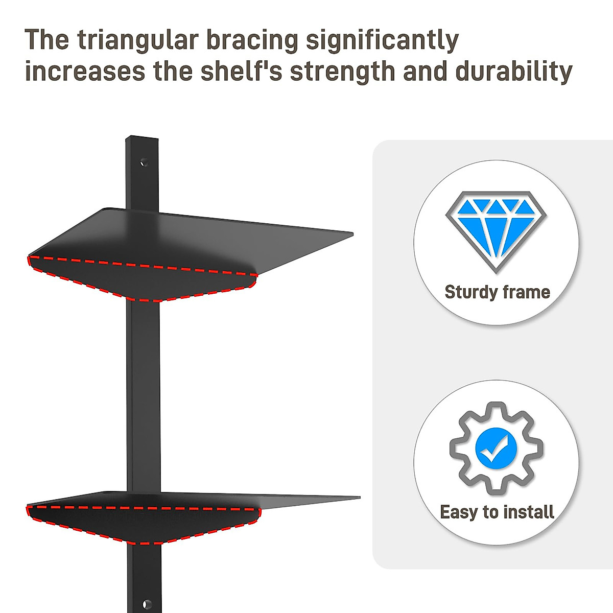 DuvinDD 8-Tier Floating Tree Bookshelf for Wall Mounted, Industrial Metal Vertical Spine Book Tower, Hanging Bookshelf Home Office Book Storage Shelves for Wall, 4 Pack
