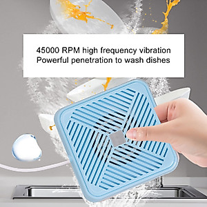 lesiega Portable Mini Dishwasher USB Sound Vibration Electrolytic Water Purification Waterproof Ideal for Fruits Compact and Convenient Fruit Dishwasher(BLUE)