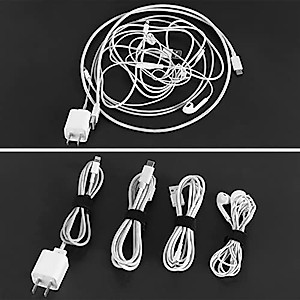 Vaincre 80PCS Cable Ties Reusable - 6 inches Wire Ties Adjustable Cord Ties Microfiber Cable Straps Cord Organizer Ties, Hook Loop Cable Management Ties for Organizing Home Office Cables