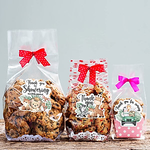 Cute Thank You for Celebrating with Us Jungle Safari Baby Shower Thank You Stickers Labels,Wild Animals Party Stickers for Wild Animals Theme Baby Shower Birthday Party Favor Label Decorations