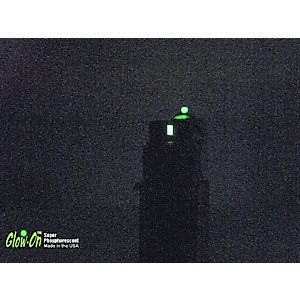 Glow-On Green, Green Day Color and Green Night Glow, Gun Night Sights Paint. Small 2.3 ml vial. Concentrated, Bright, Long Lasting Glow.