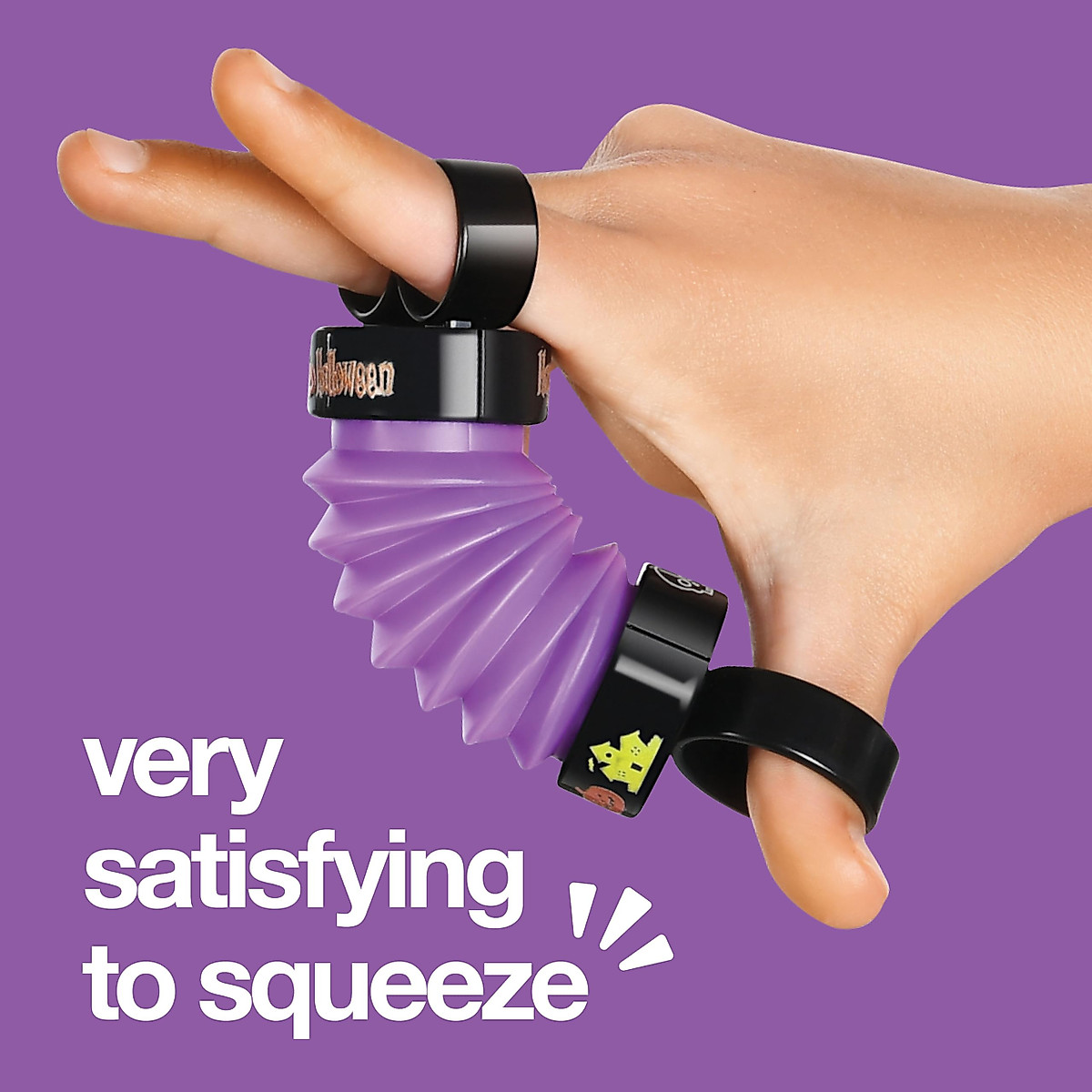 Halloween Party Favors Bulk Stargo Finger Poppers Fidget Toy - Halloween Stocking Stuffers Non-Candy Trick or Treat Toy for Girls & Boys - Halloween Party Bags and Goody Bags Filler - Pack of 10