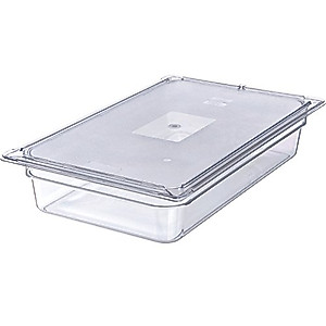Carlisle FoodService Products 10216U07 StorPlus Full Size Polycarbonate Universal Flat Surface Food Pan Lid, Clear