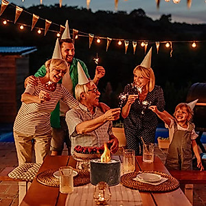 A AIFAMY Tabletop Fire Pit Marble Table Top Fire Pit Bowl, 7" Mini Personal Fireplace for Indoor and Outdoor, Smokeless Clean-Burning Bio Ethanol Fire Pit for Smore’s Maker(1.5h Burning Time)