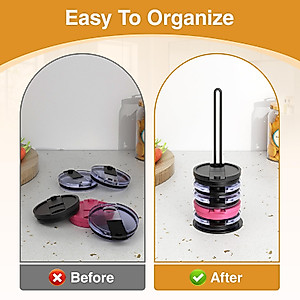 songsoso 2 Pack Tumbler Lid Organizer: Cup Lid Organizer - Each Vertical Storage Up to 11 Lids for Yeti/Stanley/Simple Modern Cup Lids.