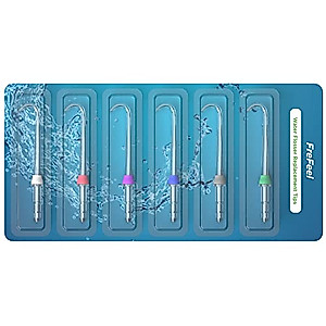 Replacement Tips for Waterpik Water Flosser (6 Implat Denture Tips)