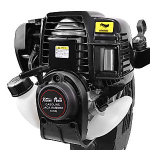 XtremepowerUS 38cc Gas Demolition Jack Hammer Gas EPA Construction Concrete Breaker Floor Punch Drill Point & Chisel Bits