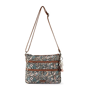 Sakroots Artist Circle Basic Crossbody in Eco Twill, Adjustable Crossbody Strap, Sienna Spirit Desert