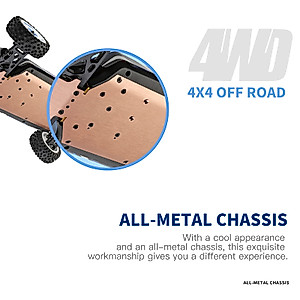 GoolRC WLtoys 124017 V2 RC Car, 1:12 Scale 2.4GHz Remote Control Car, 4WD 75km/h High Speed Racing Car, Off-Road Buggy Drift Car RTR with Brushless Motor and Metal Chassis for Adults