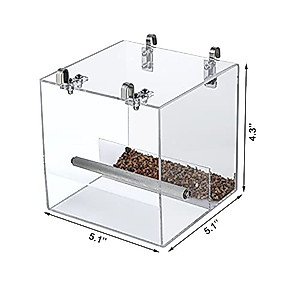 Bird Feeder Seed Catcher Tray Hanging Cup Food Dish for Cage for Small Birds Lovebirds Cockatiels Canaries Sun Conures, Second Generation Bird Feeder