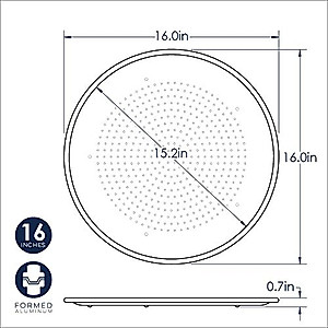 Nordic Ware Naturals Aluminum Commercial 16" Hot Air Pizza Crisper, Silver
