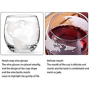 Decanter Globe Whiskey Decanter Set with Etched World Globe Glasses and Antique Sailing Ship Wine Decanter Wine bottle