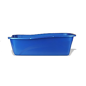 Van Ness Pets Medium Open Cat Litter Box, Space-Saving Pan Size, Blue, CP2 Blue Large