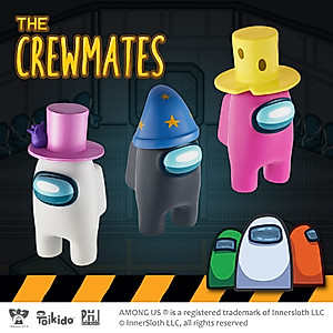 P.M.I. Exclusive Among Us Toys Set | Red Airship & 3 Unique Collectibles | Featuring Pink Crewmate in Muenster Hat | Perfect for Kids & Fans
