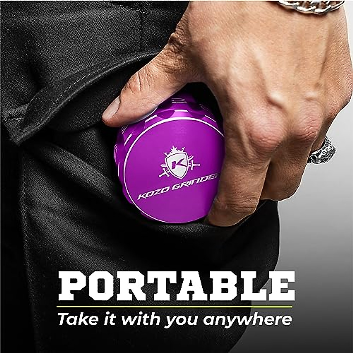 Kozo Spice Grinder (2.5",Purple)