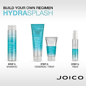 Joico HydraSplash Replenishing Leave-In | For Fine, Medium, Dry Hair | Boost Shine & Softness | Tame Frizz & Hydrate | With Sea Kelp & Coconut Water | 3.38 Fl Oz