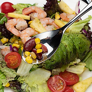 Restaurantware Sovereign 7.8 Inch Table Spoons 2 Heavy-Duty Dinner Spoons - 18/10 Stainless Steel Tableware Dishwashable Sturdy Eating Spoons Appetizer Spoons For Homes Or Restaurants