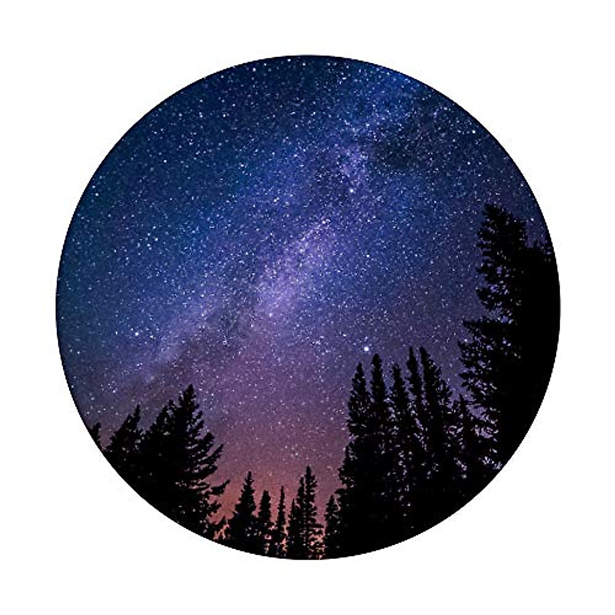 Milky Way Starry Night Forest Nebula Celestial Stars PopSockets Swappable PopGrip