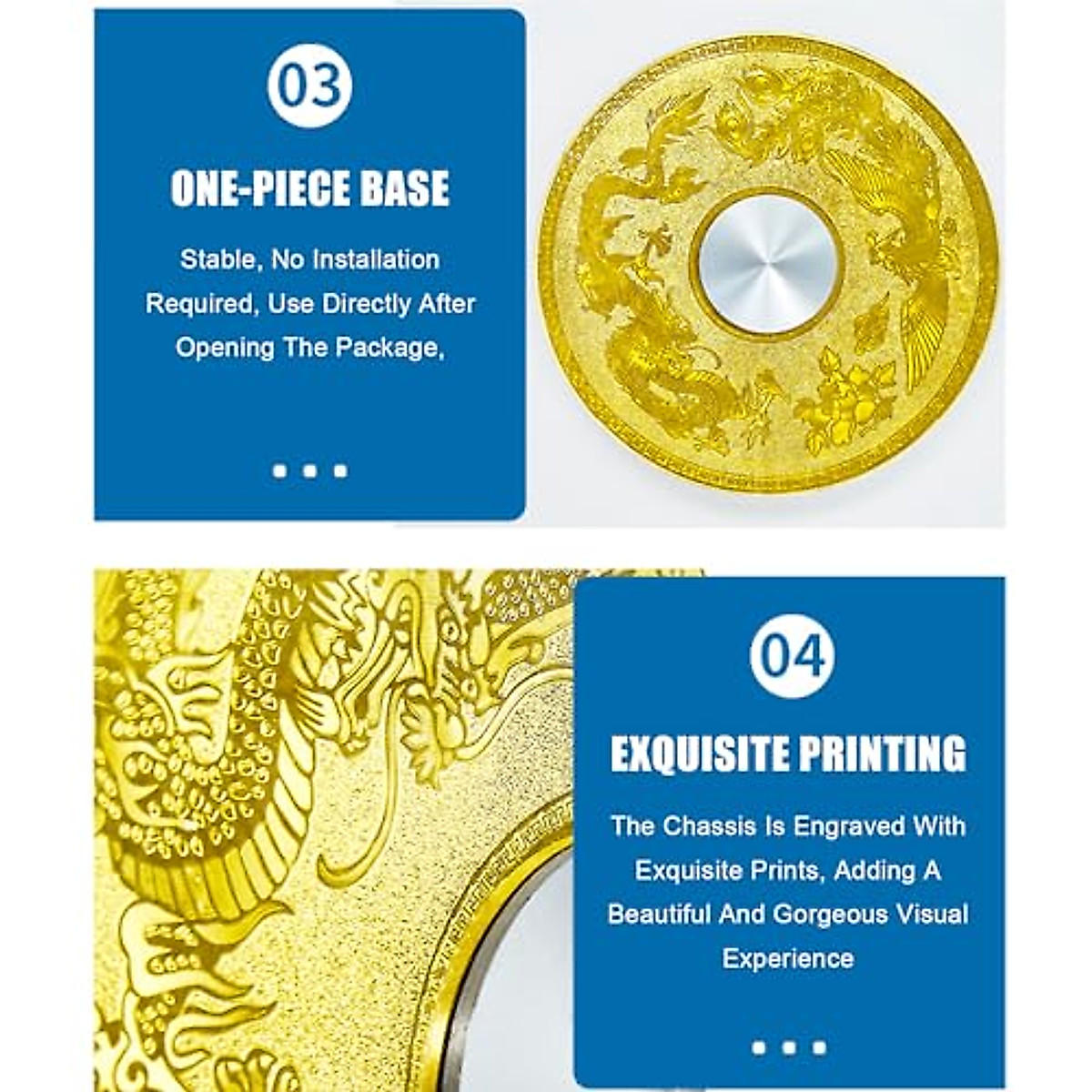 LWQFHI Glass Lazy Susan Turntable Hotel Round Glass Turntable, Susan Lazy Tempered Glass Turntable On Home Dining Table, Glass Lazy Dining Table Turntable 50cm B