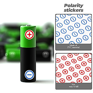 120 Pcs Labels Safety Warning Adhesive Electrode Tape Polarity Safety Stickers Cute Car Accessories Phone Battery Car Decals Battery Label Stickers PVC Car Stickers Electric Box