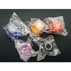 Official Konami - Legendary Duelists: Season 3 (5 Dice Set) Blue, Red, Purple, Orange, Black - Sealed