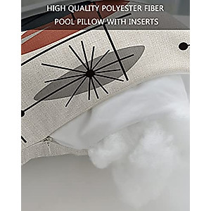 Prime Leader Recliner Head Pillow Ledge Loungers Chair Pillows with Insert Mid-Century Geometry Abstract Lotus Dark Blue Yellow Maroon Rustic Lumbar Pillow with Adjustable Strap Patio Cushion, 2 PCS