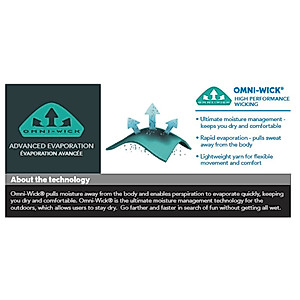 Columbia Men's Hike Crop Crew Socks, Charcoal, Small US