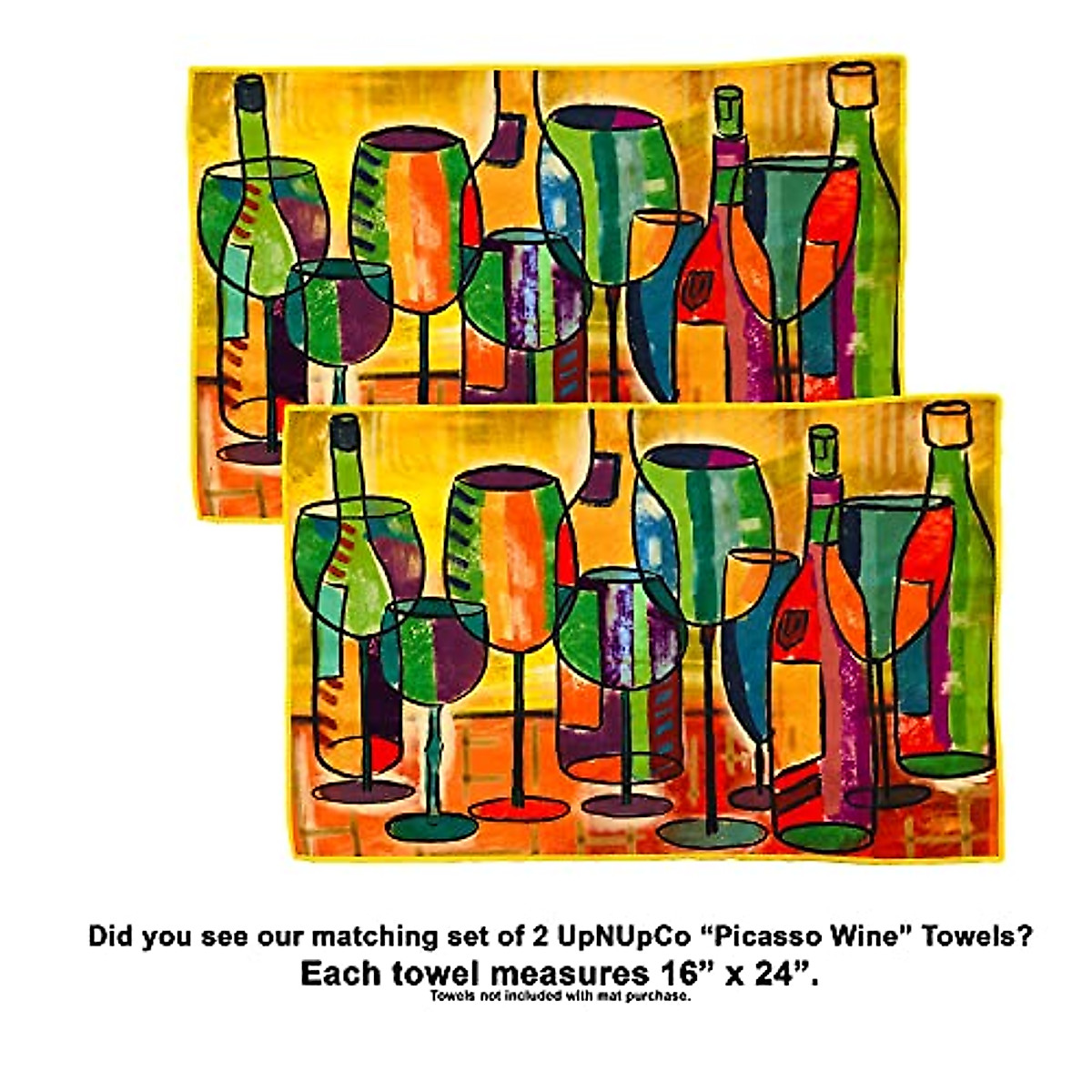 UpNUpCo Artistic Beautiful Anti Fatigue Kitchen Floor Mat - Unique Floor Mats - Pain Relief Padded Kitchen Mats - Floor Mats For In Front Of Sink - Memory Foam 30" X 17.5" X 10mm Picasso Wine