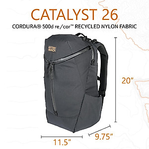 Mystery Ranch Catalyst 26L Travel Backpack with Tech Pocket for Everyday Carry and Adventures - Black