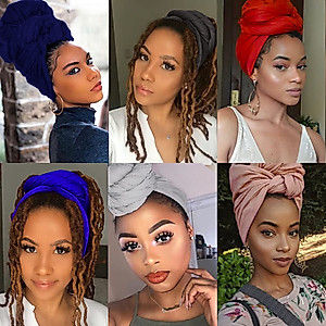 Kachanaa 4 Pieces Stretch Head Scarfs Headbands for Muslim Soft Breathable Head Wraps Turbans Long Hair Hijab Scarves for Women